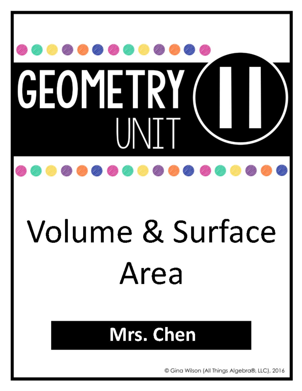 Unit 11: Surface Area & Volume Formulas Review for Honors Class - Studocu