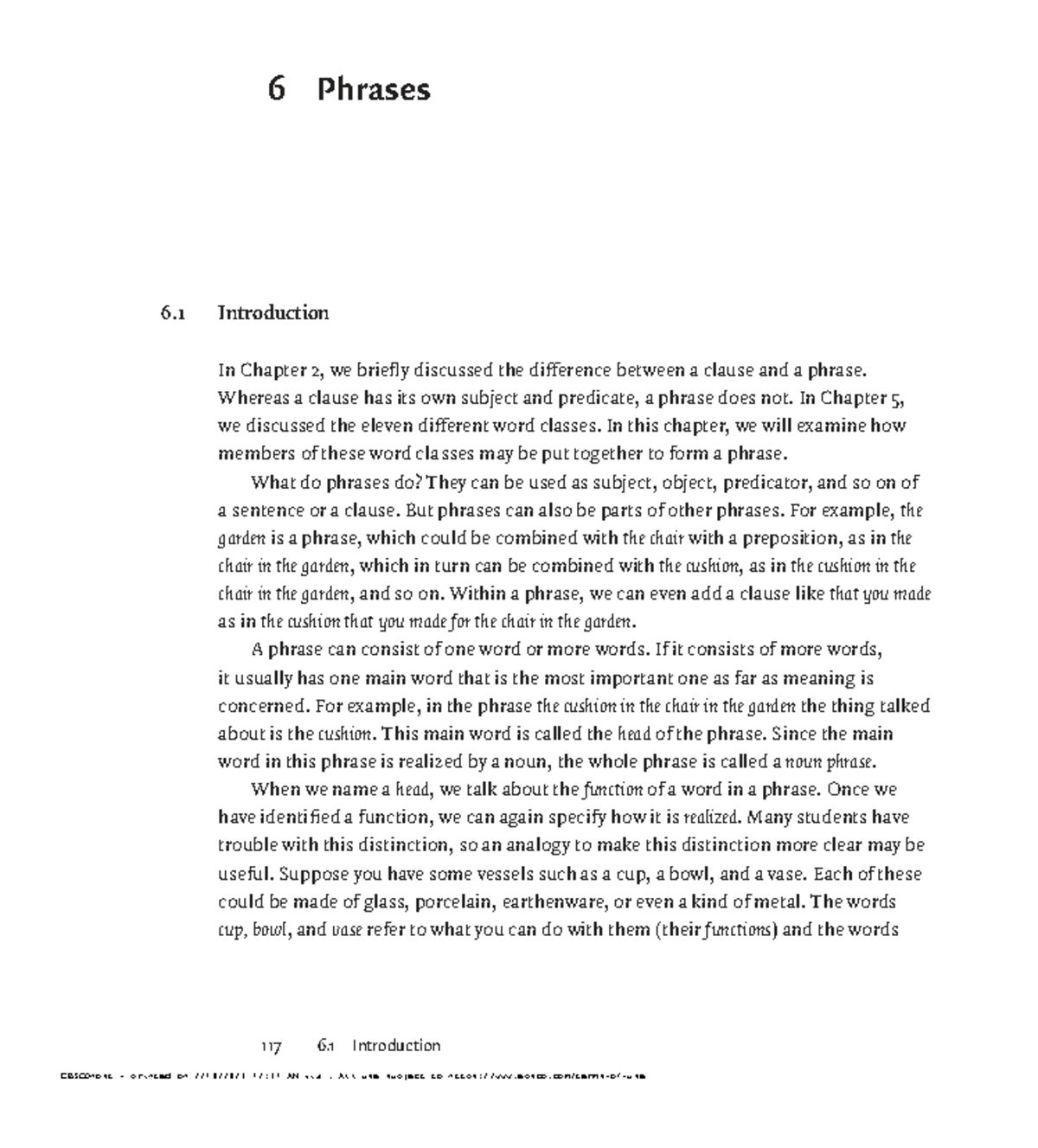 Phrases: Functions and Realizations in English Grammar (ENG 101 ...