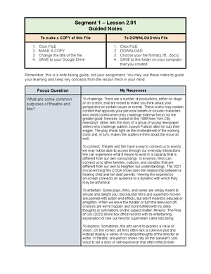 Module 3 - Navigating Successful Parenting: Guided Lesson Notes - Studocu