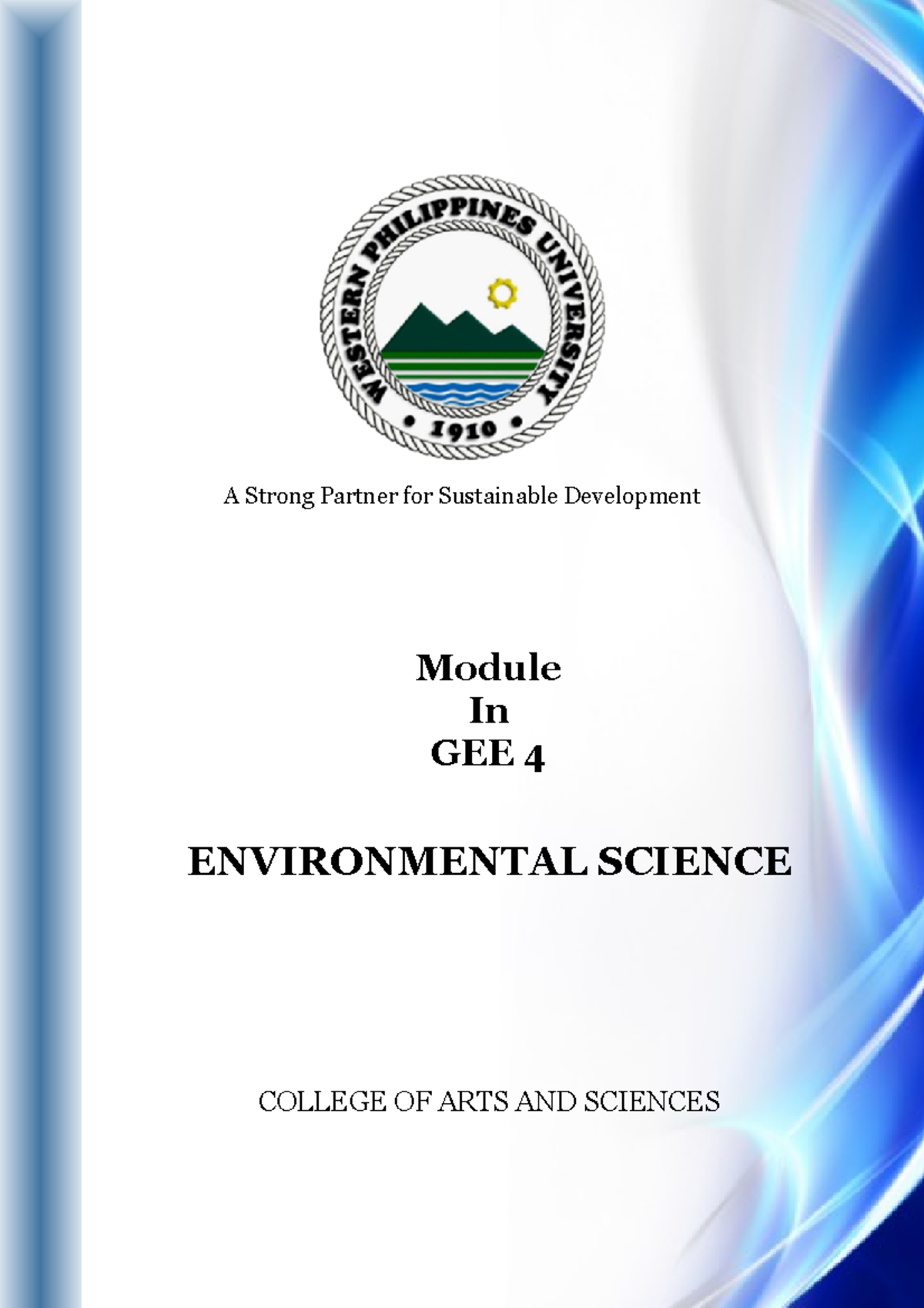GEE 4 Module 1: Introduction to Environmental Science - 2nd Sem 2021 ...