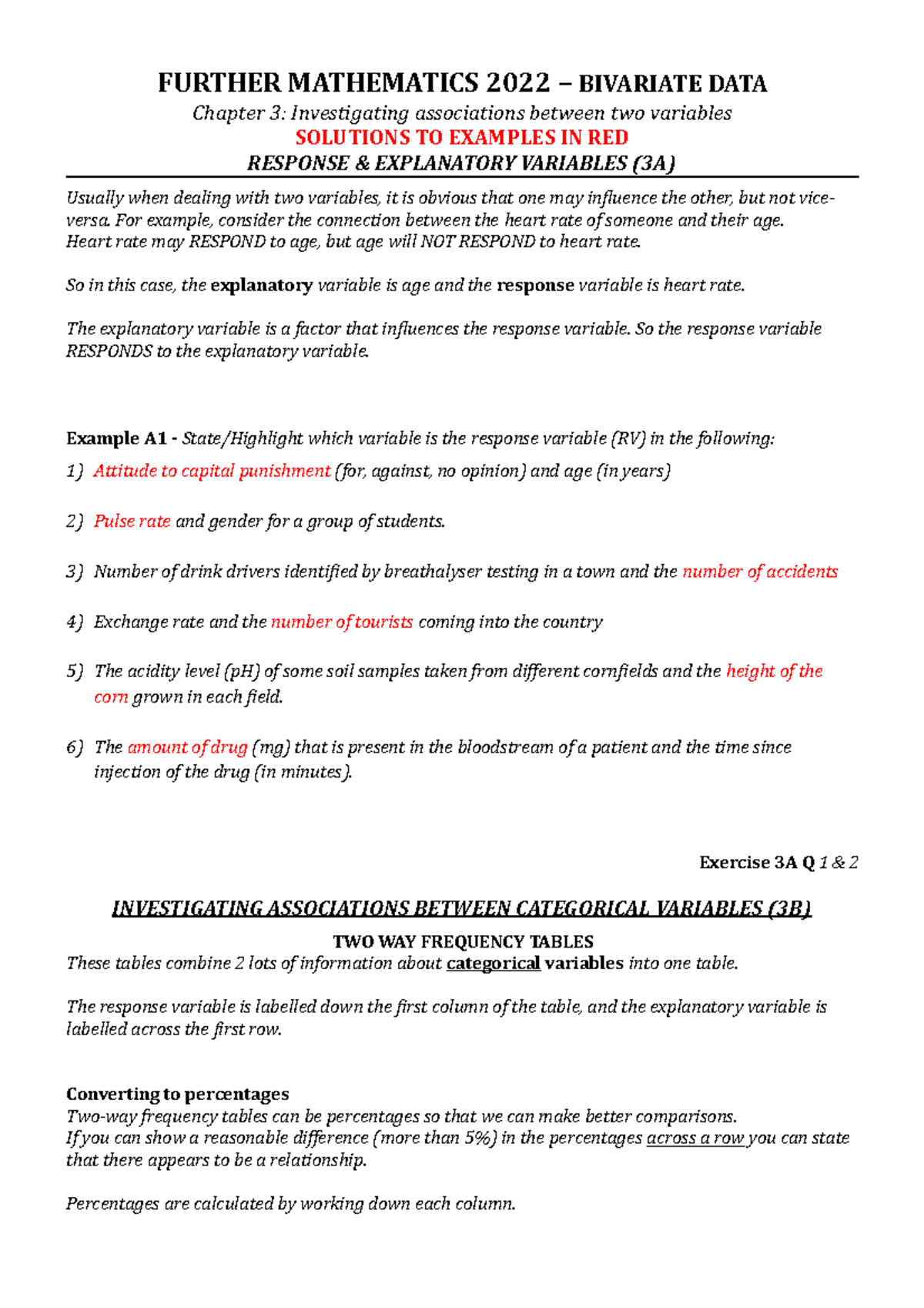 Ch3 Bivariate Data Notes 2022 Solutions-3 - FURTHER MATHEMATICS 2022 ...