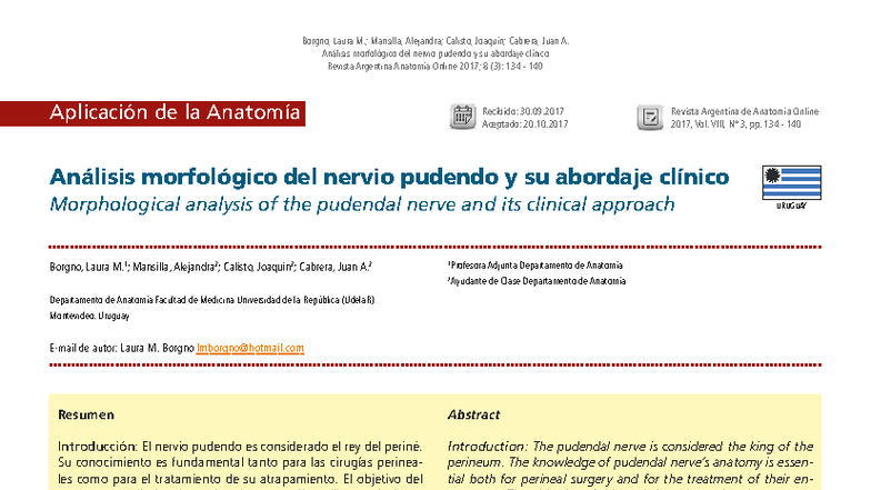 Análisis morfológico del nervio pudendo y su abordaje clínico - 002 ...
