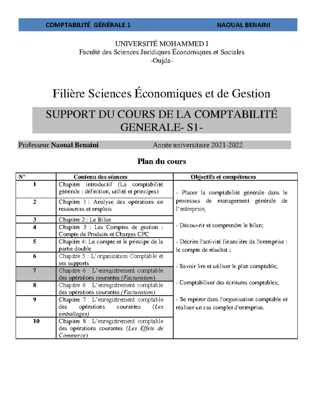 Facture Doit: Enregistrement Comptable et Règles de Base en S1 - Studocu