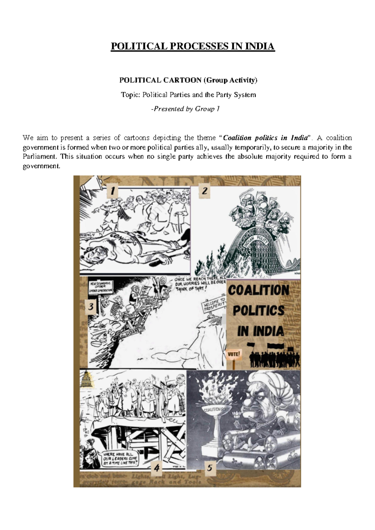 PPI PC G1 - Political Parties & Coalition Politics in India - Studocu