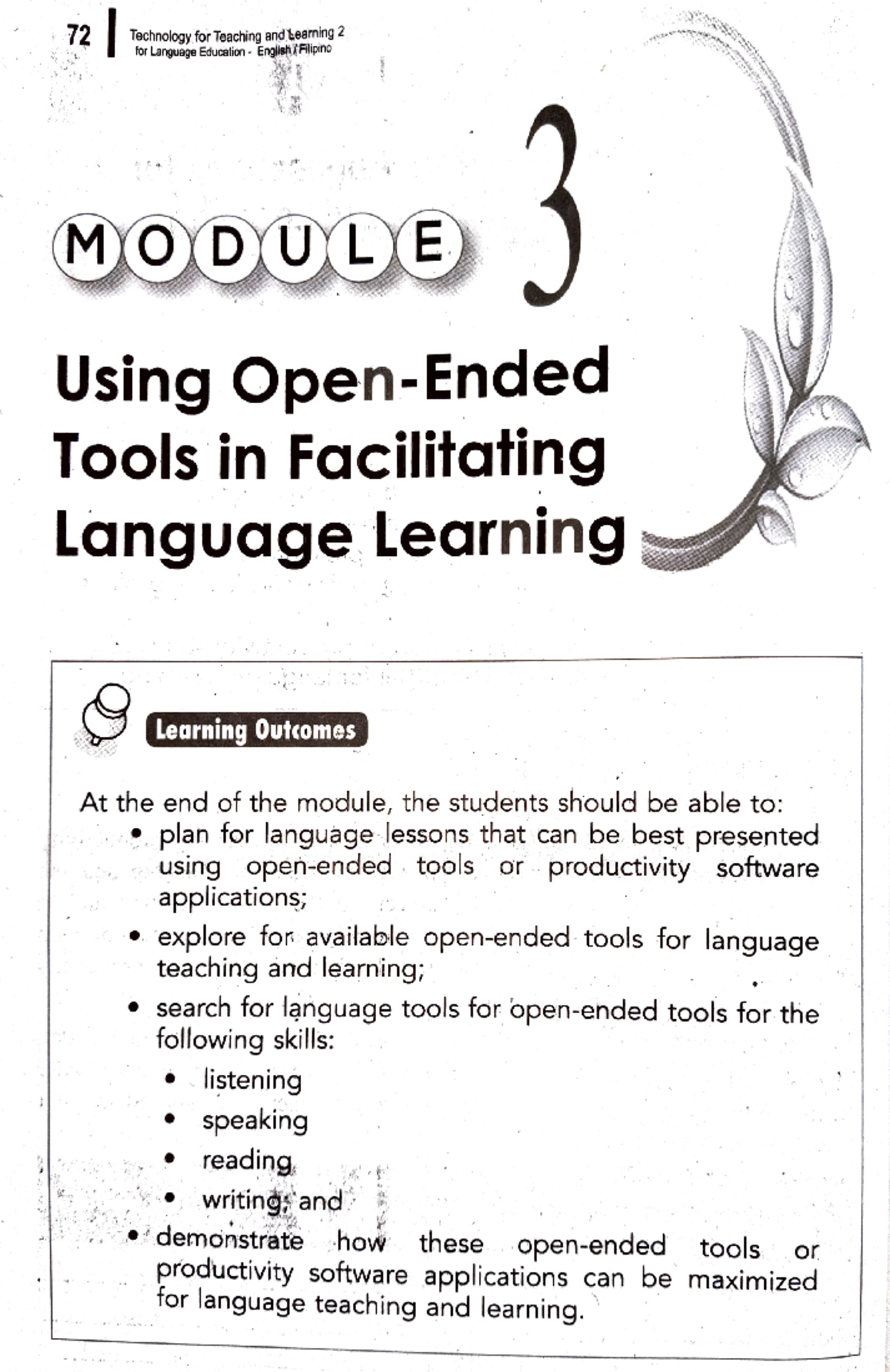 TTL2 Module on Open-Ended Tools for Language Learning Applications - Studocu