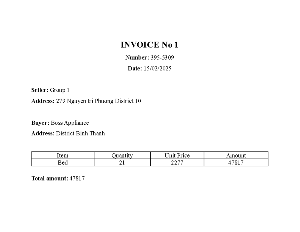 Invoices G1 - Detailed Summary of Sales Transactions - Studocu