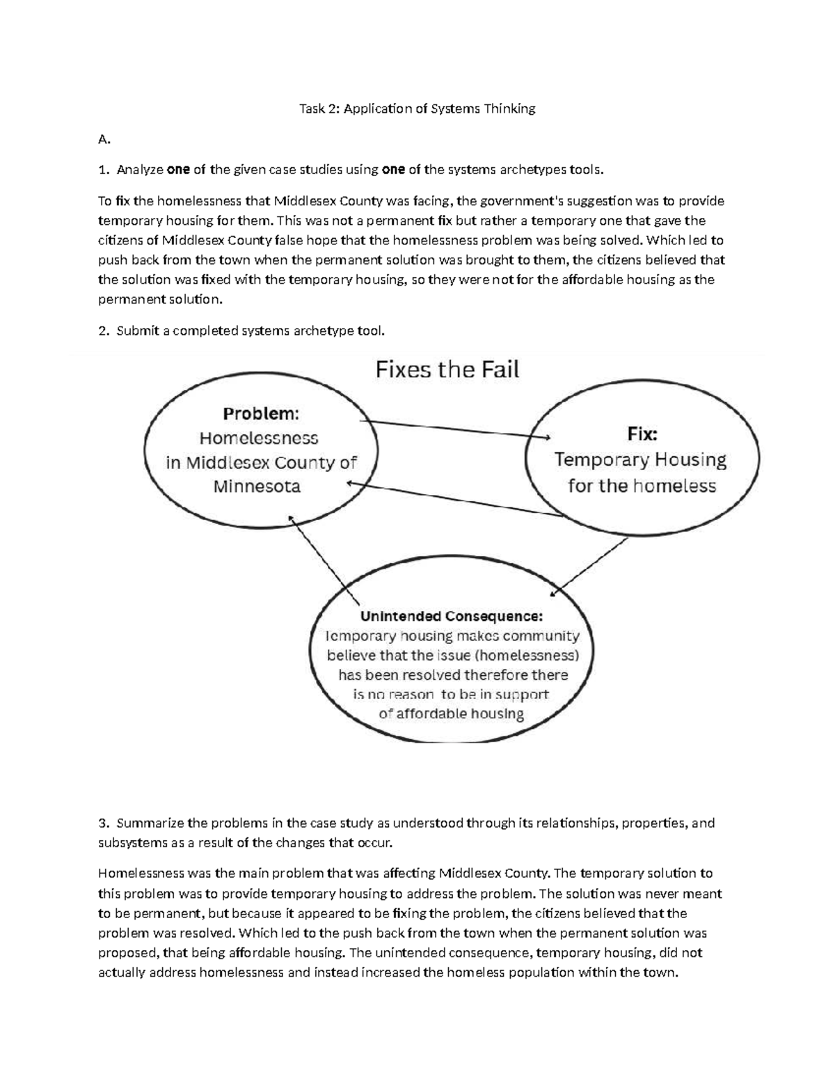 D459 Task 2: Analyzing Homelessness via Systems Thinking - Studocu