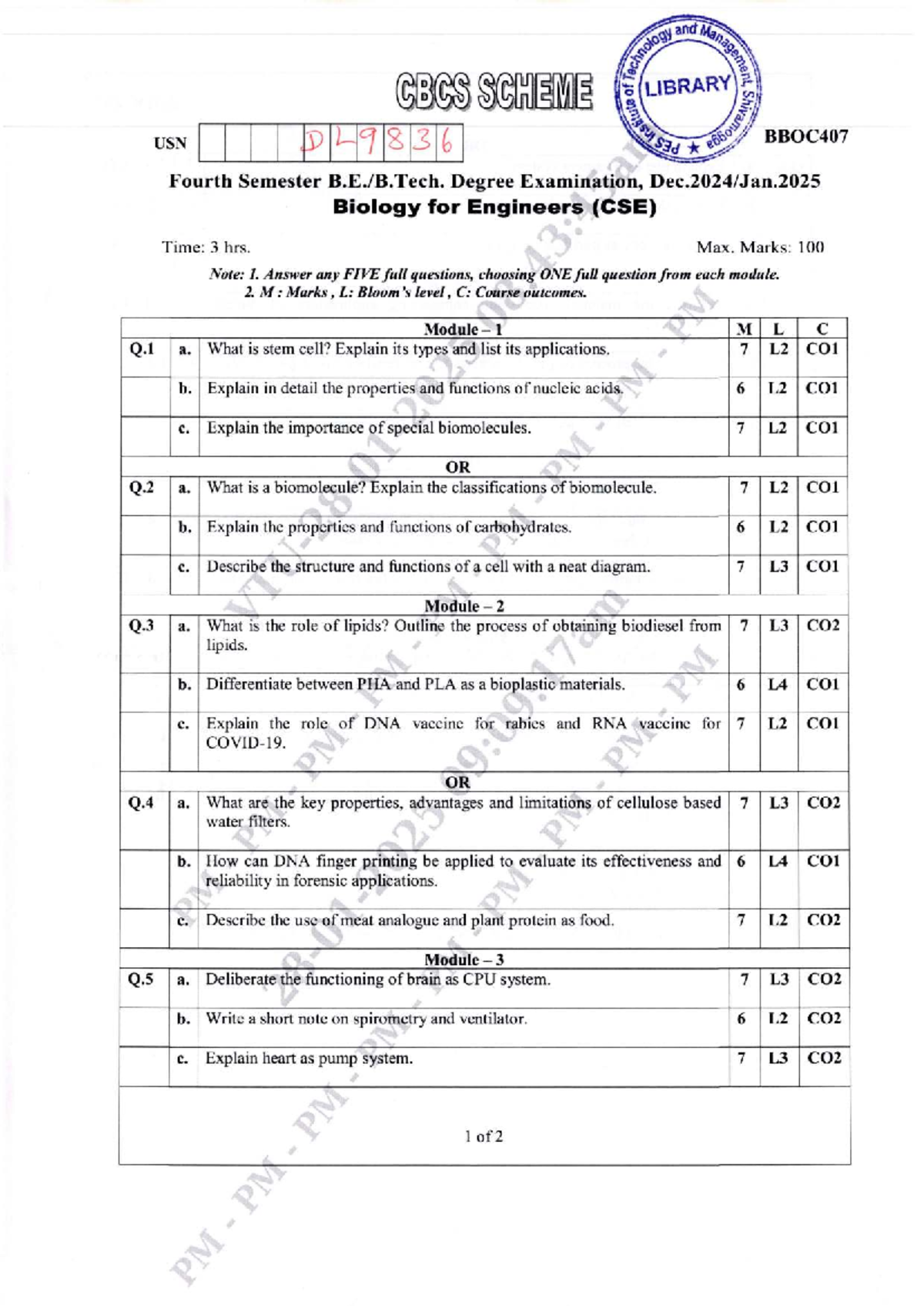 Dl9836 - Vtu paper - GffiSffiffi USN BBOC4OT Fourth Semester B.E./B. Degree Examination, Dec Jan ...