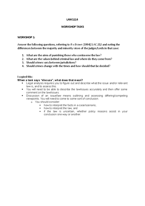 Worksheet Classical and Positivist Criminology - LAW1112 - Classical and Positivist Criminology ...