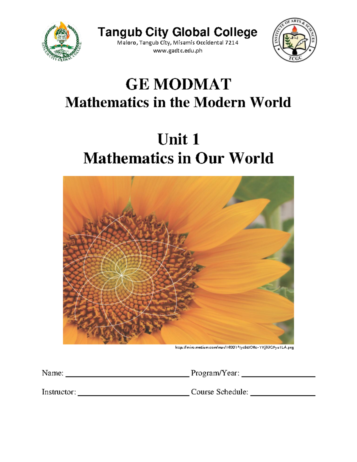 GE MODMAT Unit 1: Exploring Mathematics in Our World - Studocu