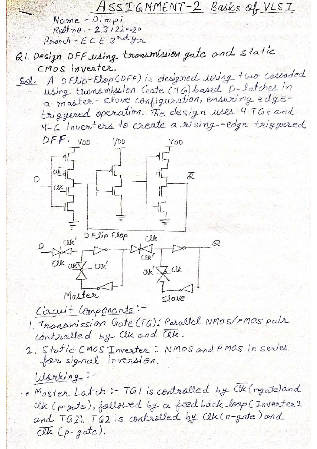 Designing DFF-Based Static CMOS Inverter: Tutorial 2 - Assignment - Studocu