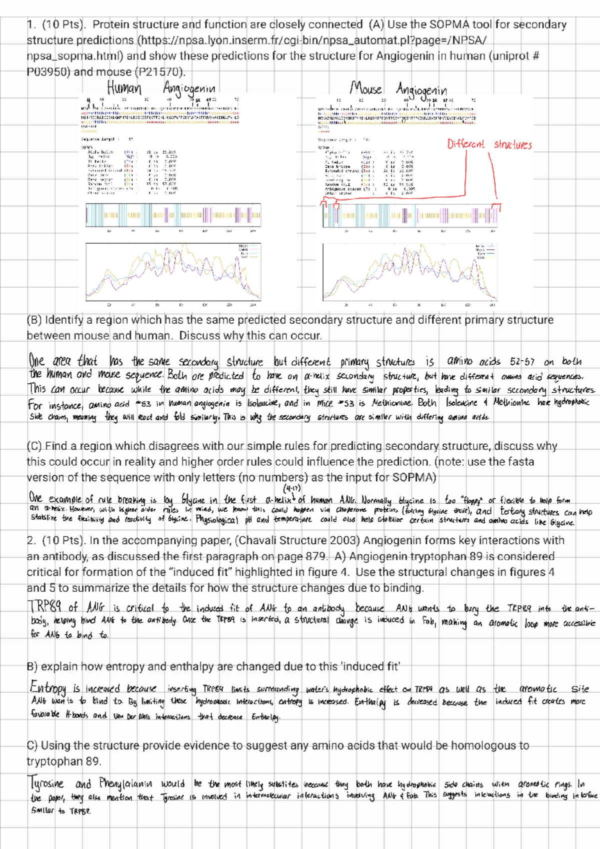 Homework #4: Protein Structure Analysis of Angiogenin (BIO 101) - Studocu