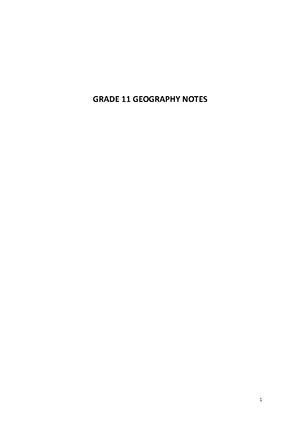 Grade 11 Geography Notes - GRADE 11 - GEOGRAPHY Topic 3 Development ...