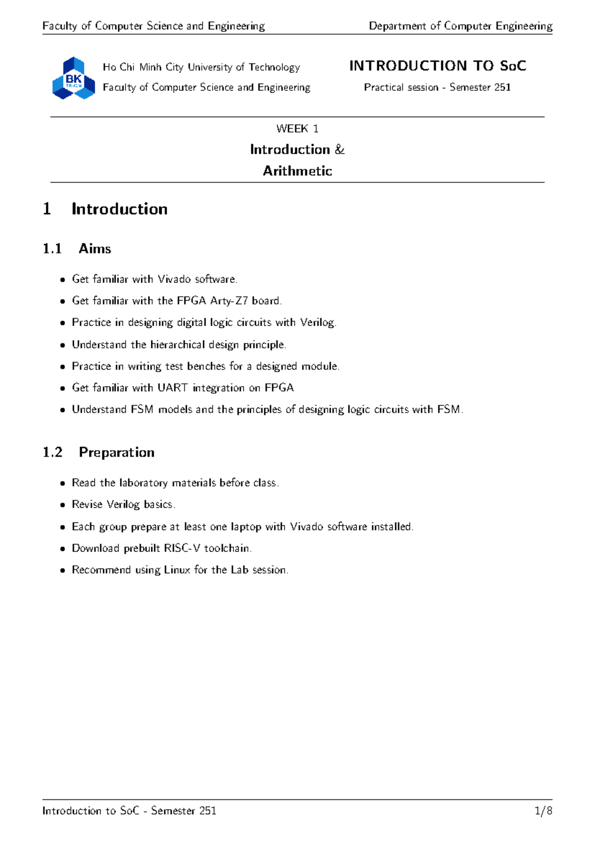 Introduction to SoC Practical Session - Semester 251 - Studocu