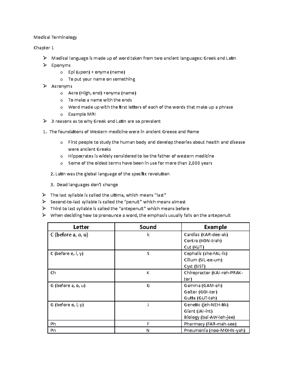 Chapter 1 - Medical Terminology ROOT Terms Worksheet - Studocu