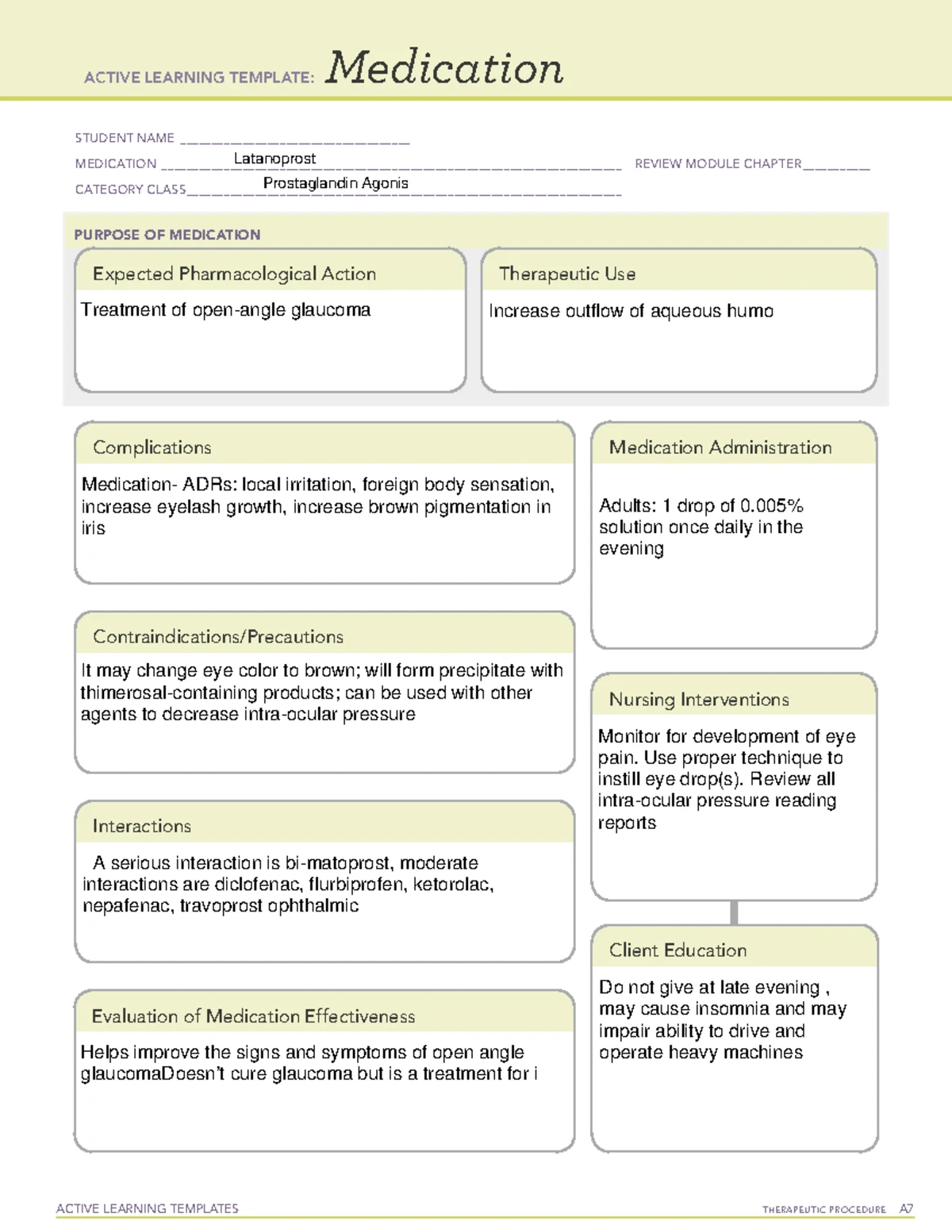 ATI Furosemide (Lasix) Med Sheet - ACTIVE LEARNING TEMPLATES ...