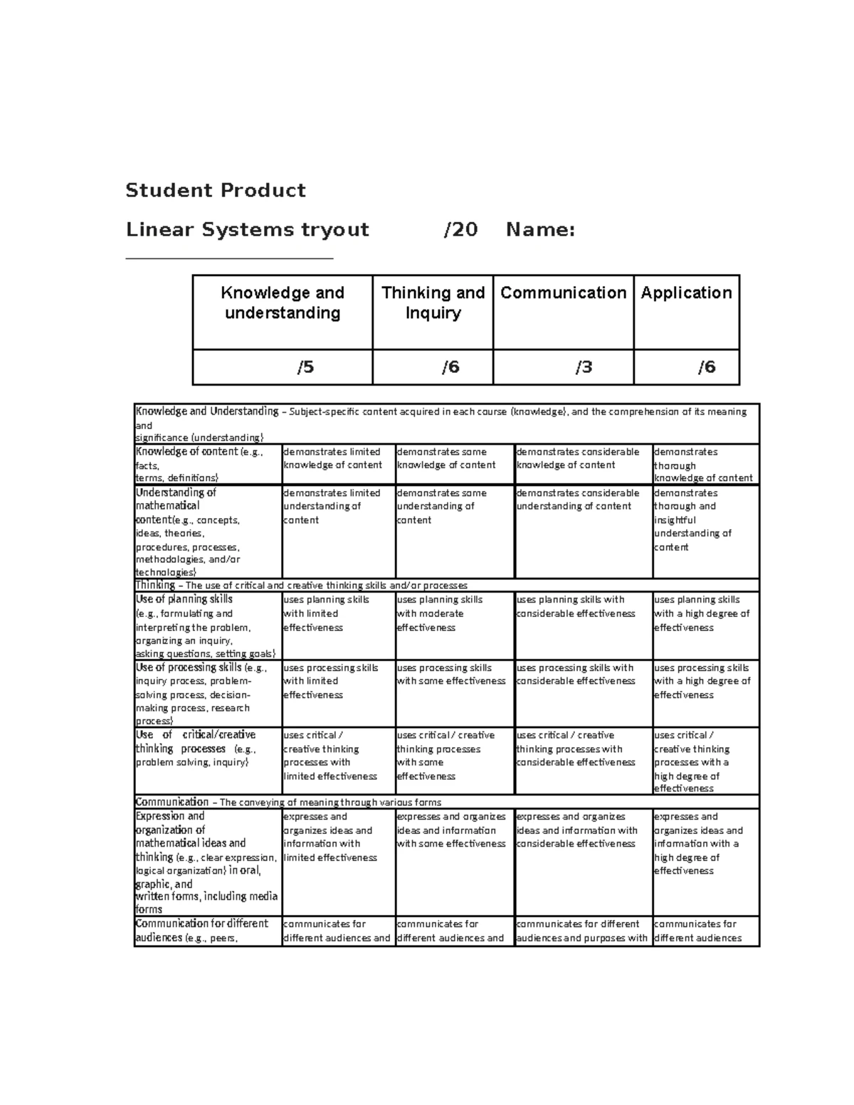 Linear Systems Quiz 1 K T C A - Answers to Unit 1 Questions - Studocu