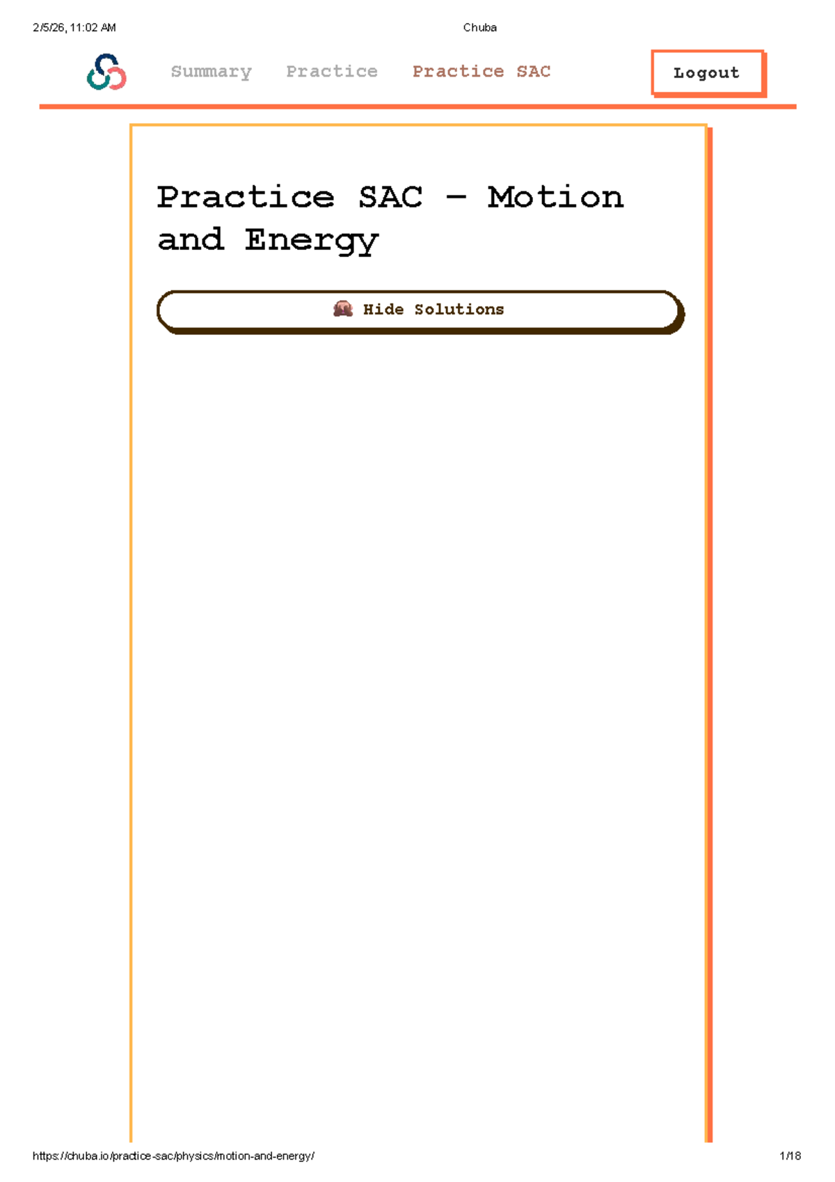 Physics 101: Motion and Energy Practice Questions and Solutions - Studocu