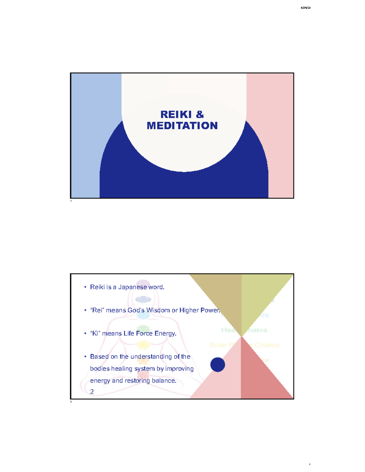 Reiki and Meditation: Exploring Energy Healing Techniques - Studocu