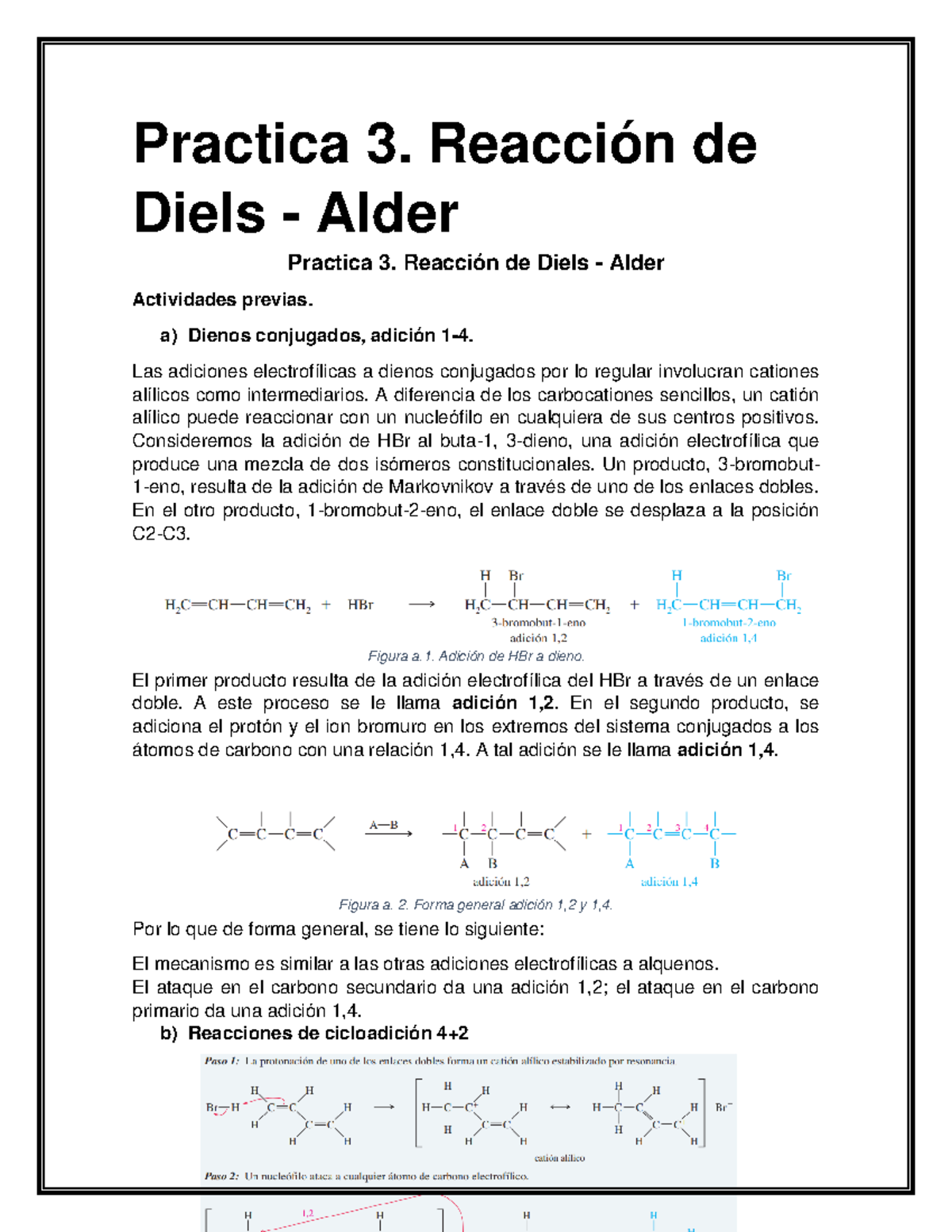 Reacción de Diels-Alder - Practica 3. Reacción de Diels - Alder Practica 3. Reacción de Diels ...