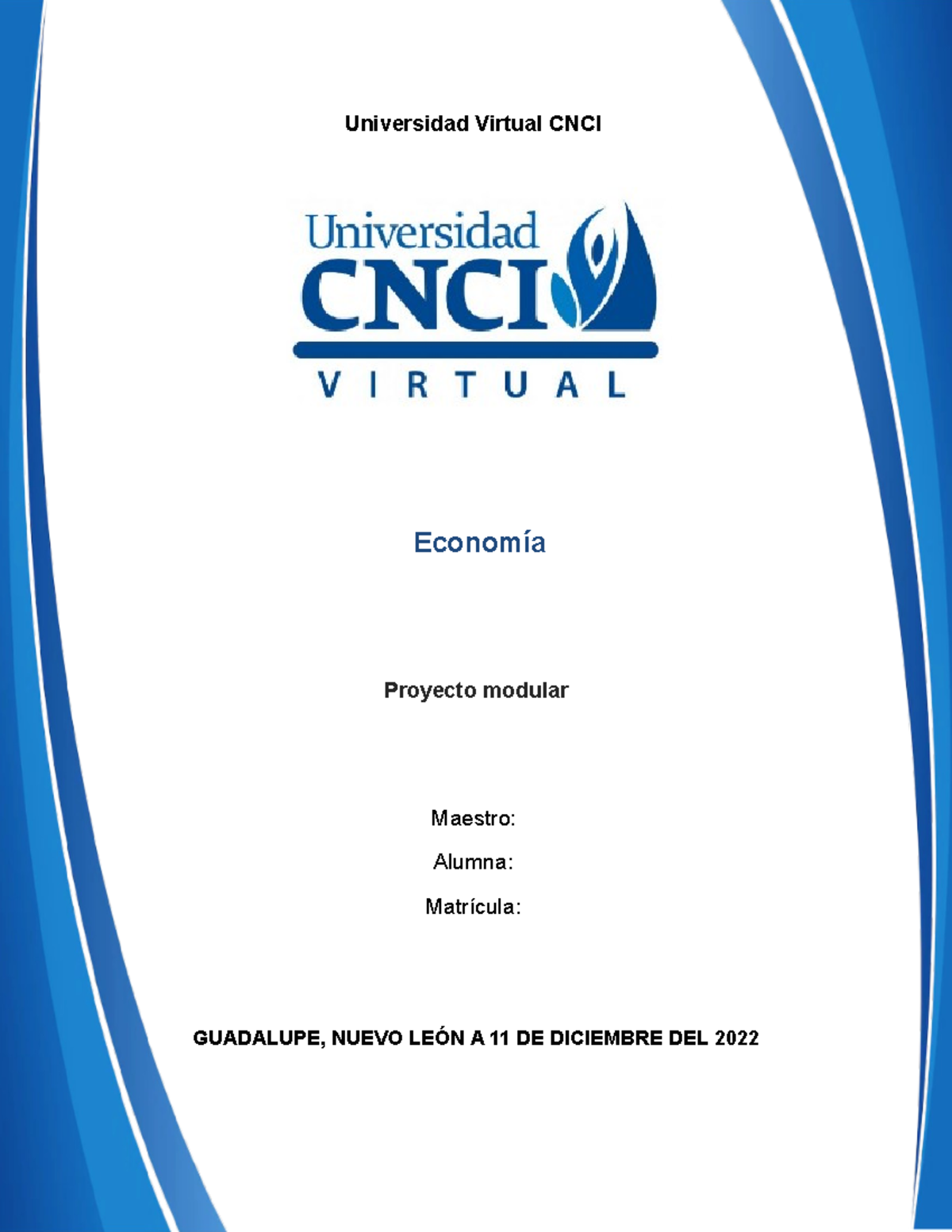 Proyecto Modular Universidad Virtual Cnci Economía Proyecto Modular