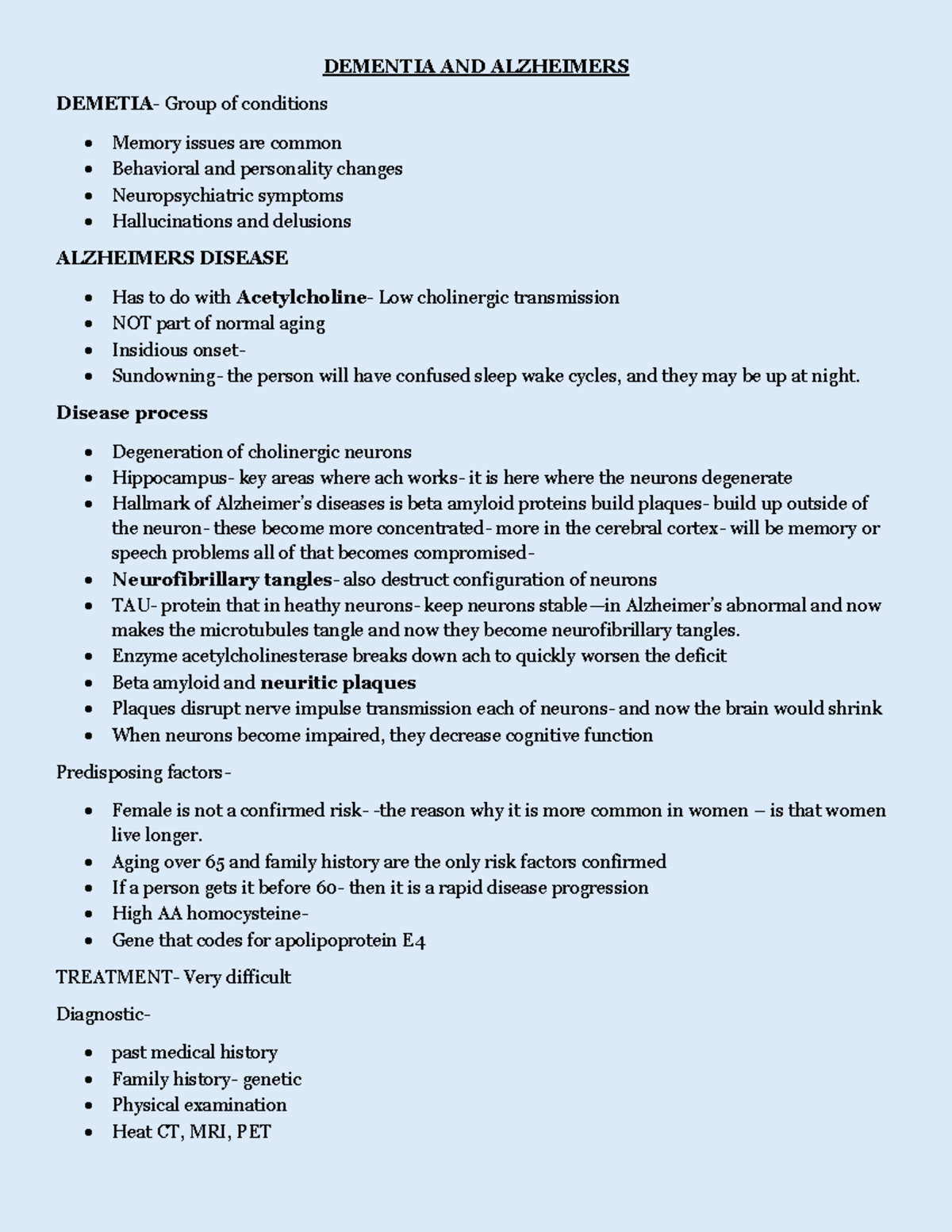 Dementia & Alzheimer's Disease Overview: Key Concepts & Treatments ...