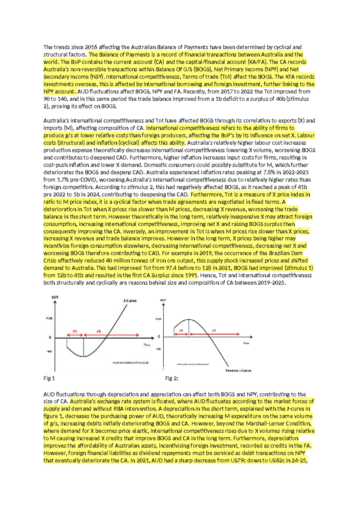 Econ 101: Trends in Australian Balance of Payments (BoP) Analysis - Studocu