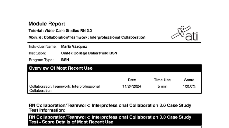 RN 3.0 Case Study: Interprofessional Collaboration Report - Studocu