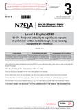 English - 13 (NCEA 3) - National Certificate of Educational Achievement ...