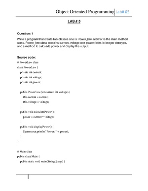 OOP CIS - Spring 2023 - abc - SIR SYED UNIVERSITY OF ENGINEERING & TECHNOLOGY COMPUTER - Studocu