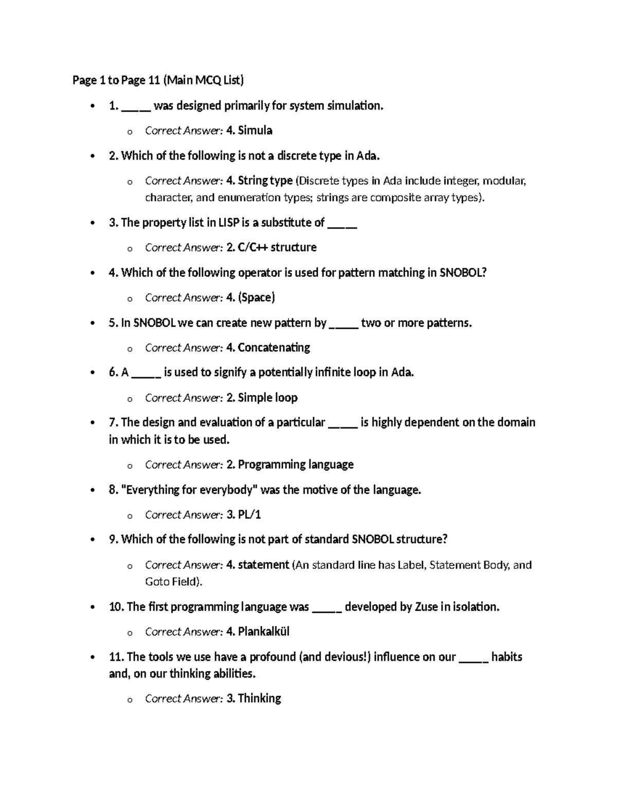 CS508 Midterm MCQ Study Guide: Key Concepts and Answers - Studocu