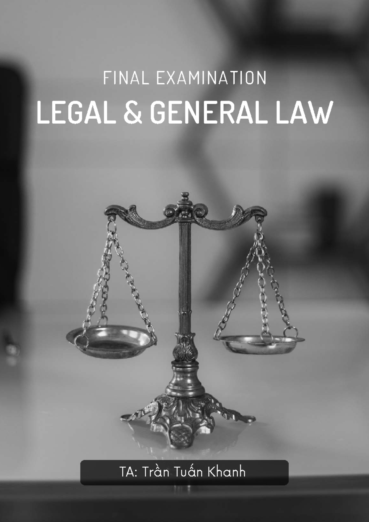 FINAL EXAMINATION TA: Legal & General Law Overview and Civil ...