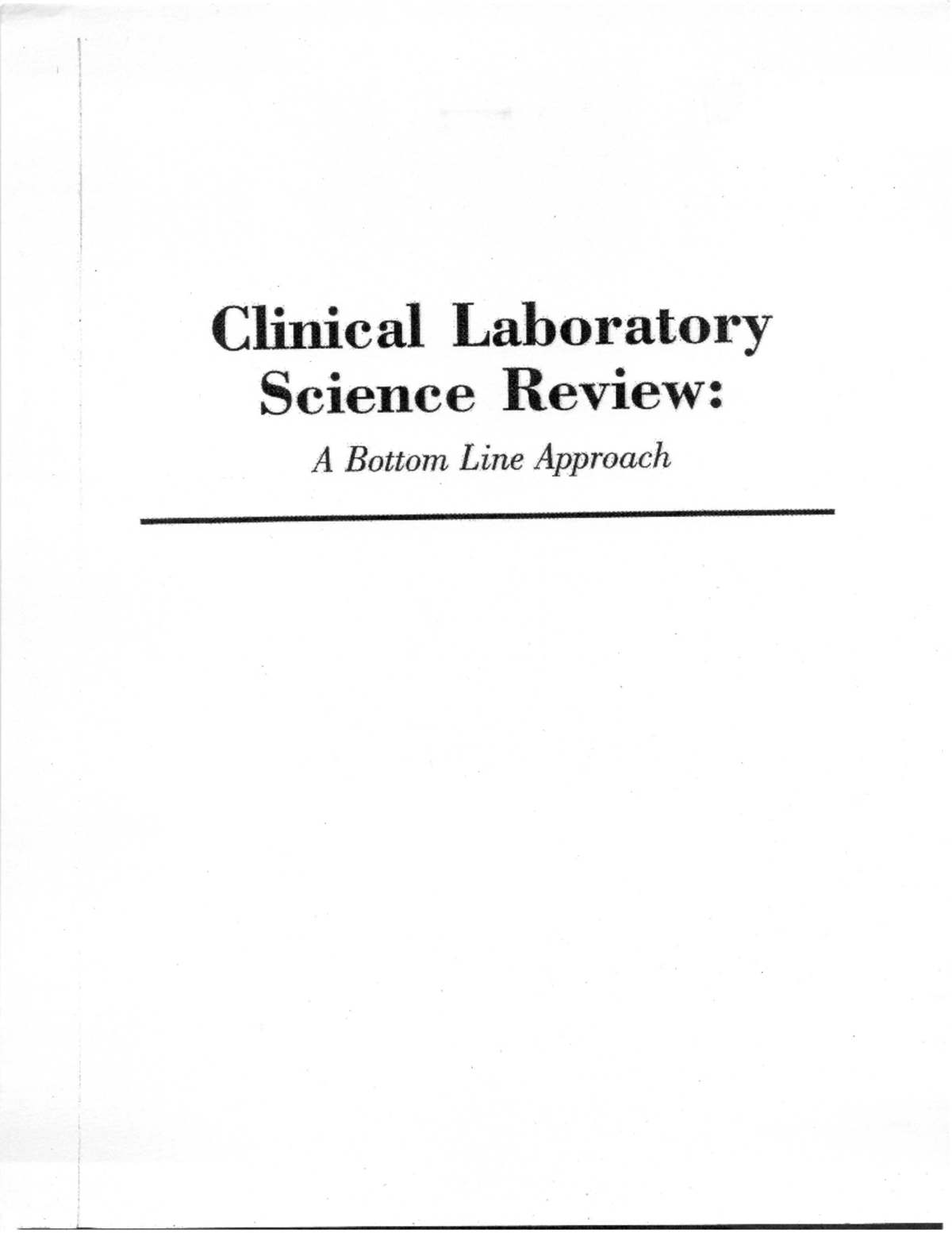 Laboratory Science Review for CLS 5th Ed: Comprehensive Study Guide ...
