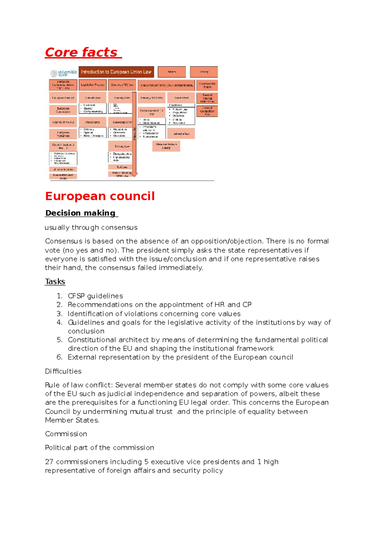 Core Facts on EU Council Decision-Making Process - Studocu
