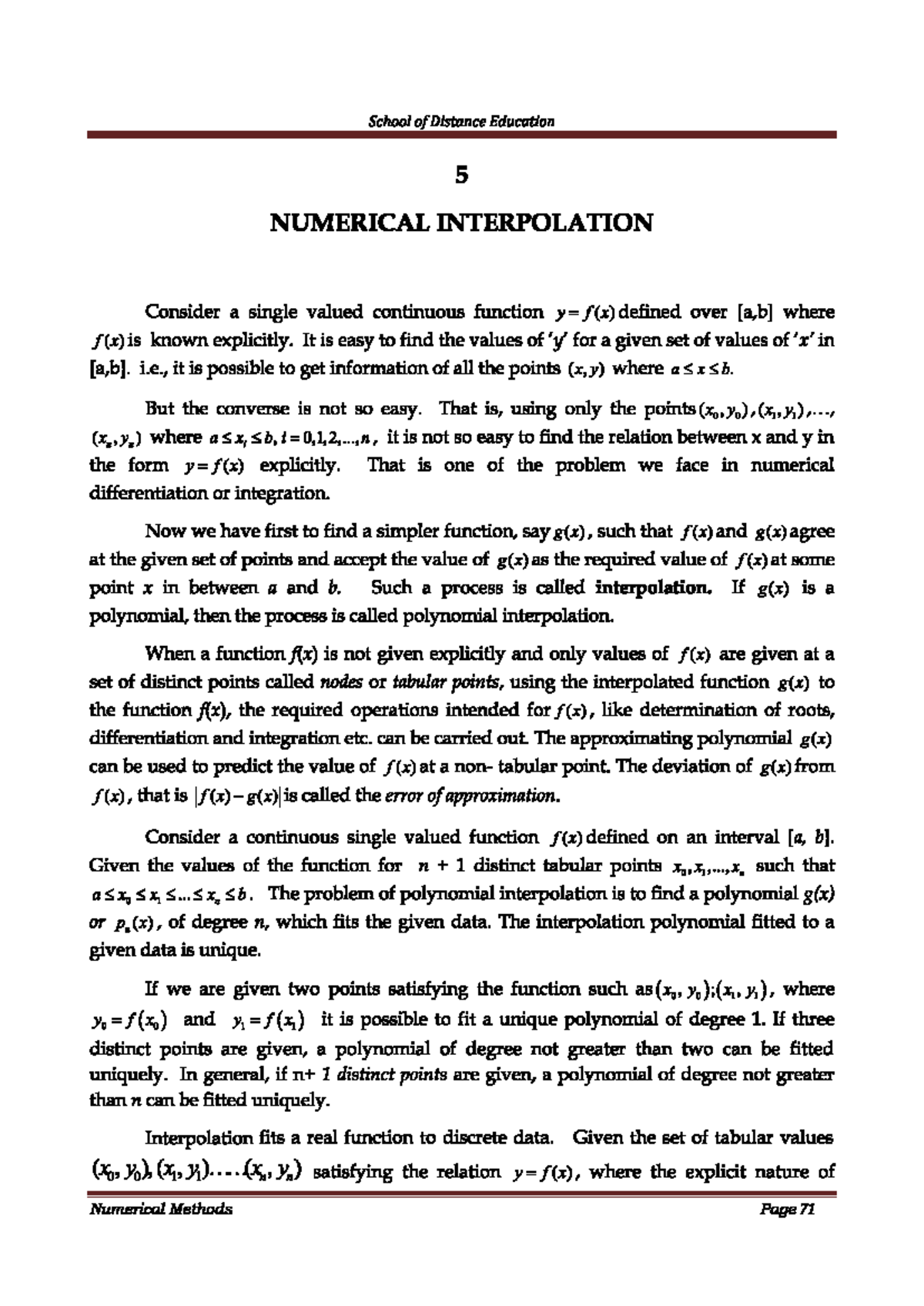 Numerical Methods: Numerical Interpolation Techniques and Examples ...
