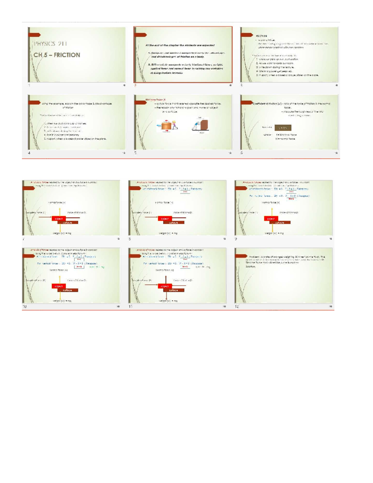 CH 5 Friction: Understanding Forces and Their Applications in PHYSICS ...