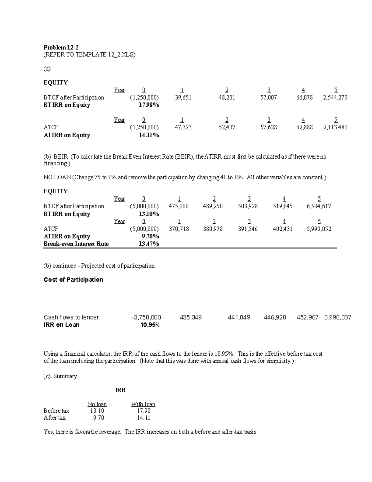 Chapter 12 Homework Explanation Complete Notes - Problem 12- (REFER TO ...