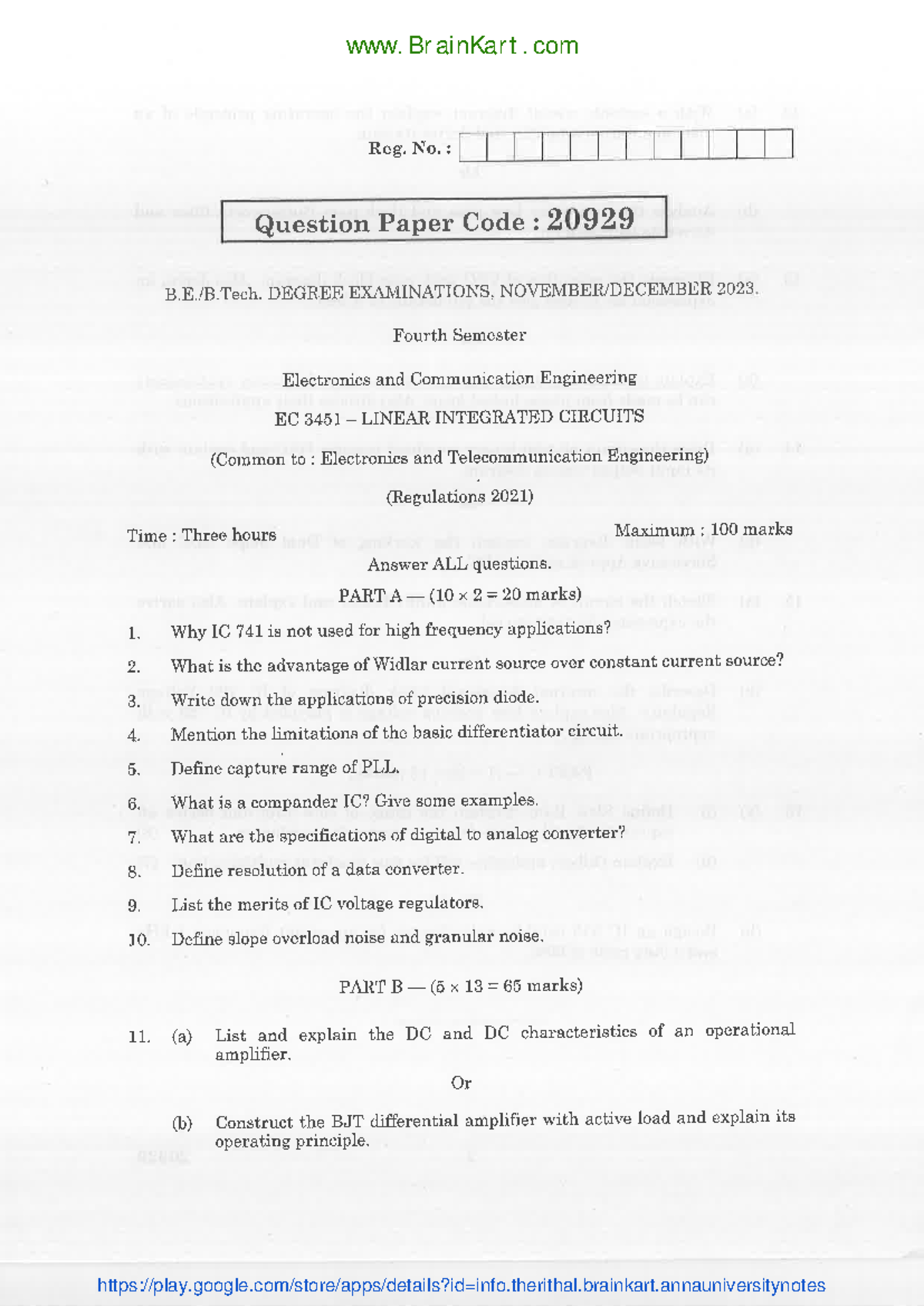 ECE Engineering Subjects Overview and Question Paper Request - Studocu