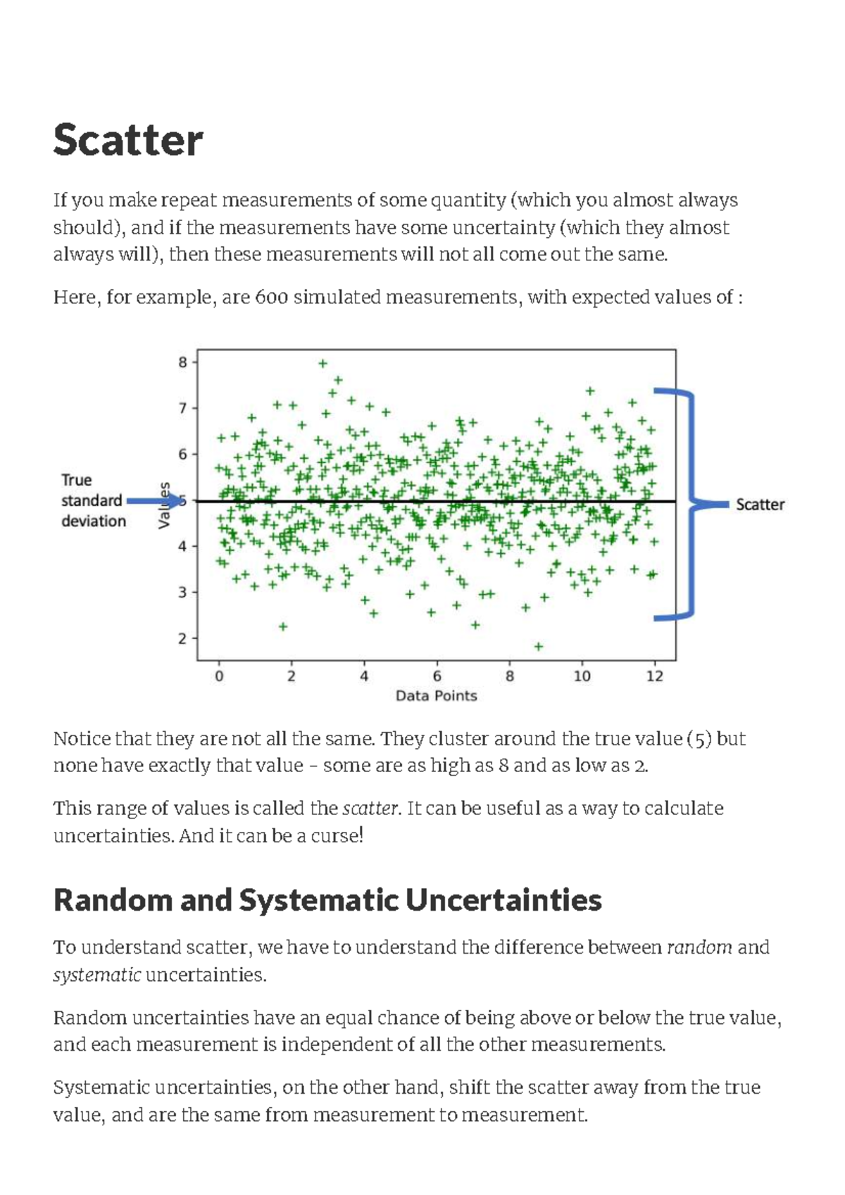 Understanding Scatter and Uncertainties in Measurements - Studocu