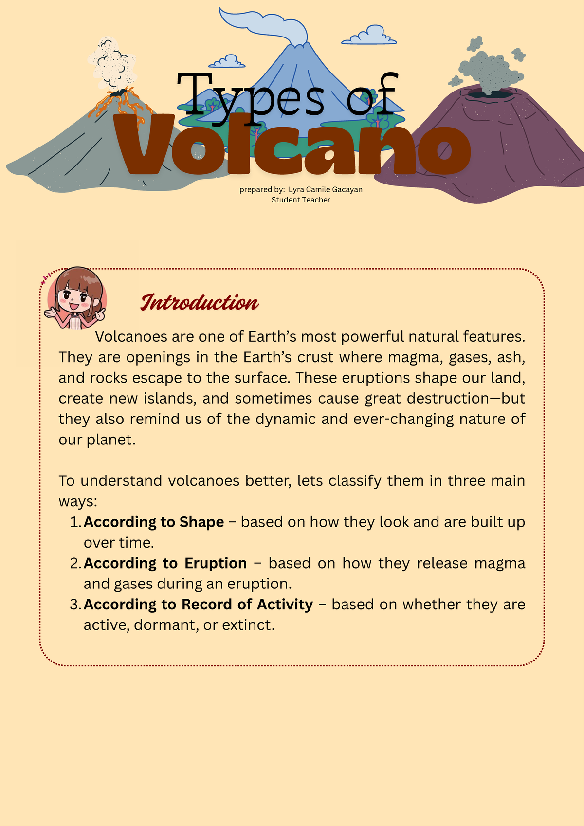 Types of Volcanoes: A Comprehensive Review for Students - Studocu
