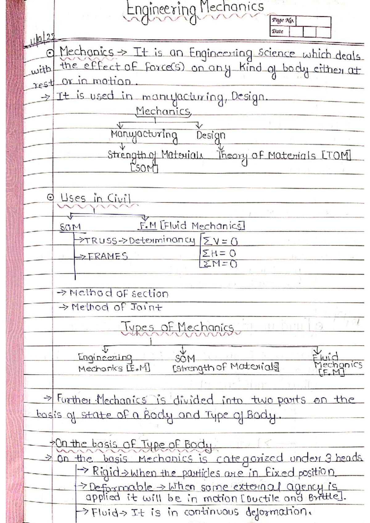Engineering Mechanics Notes (ENG 101) - Comprehensive Study Guide - Studocu