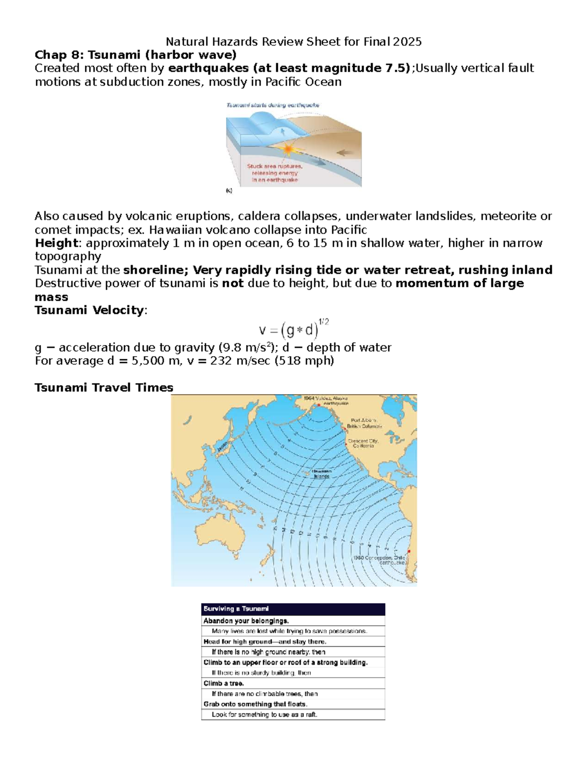 Natural Hazards Final Review Sheet: Hurricanes & Severe Weather 2025 ...