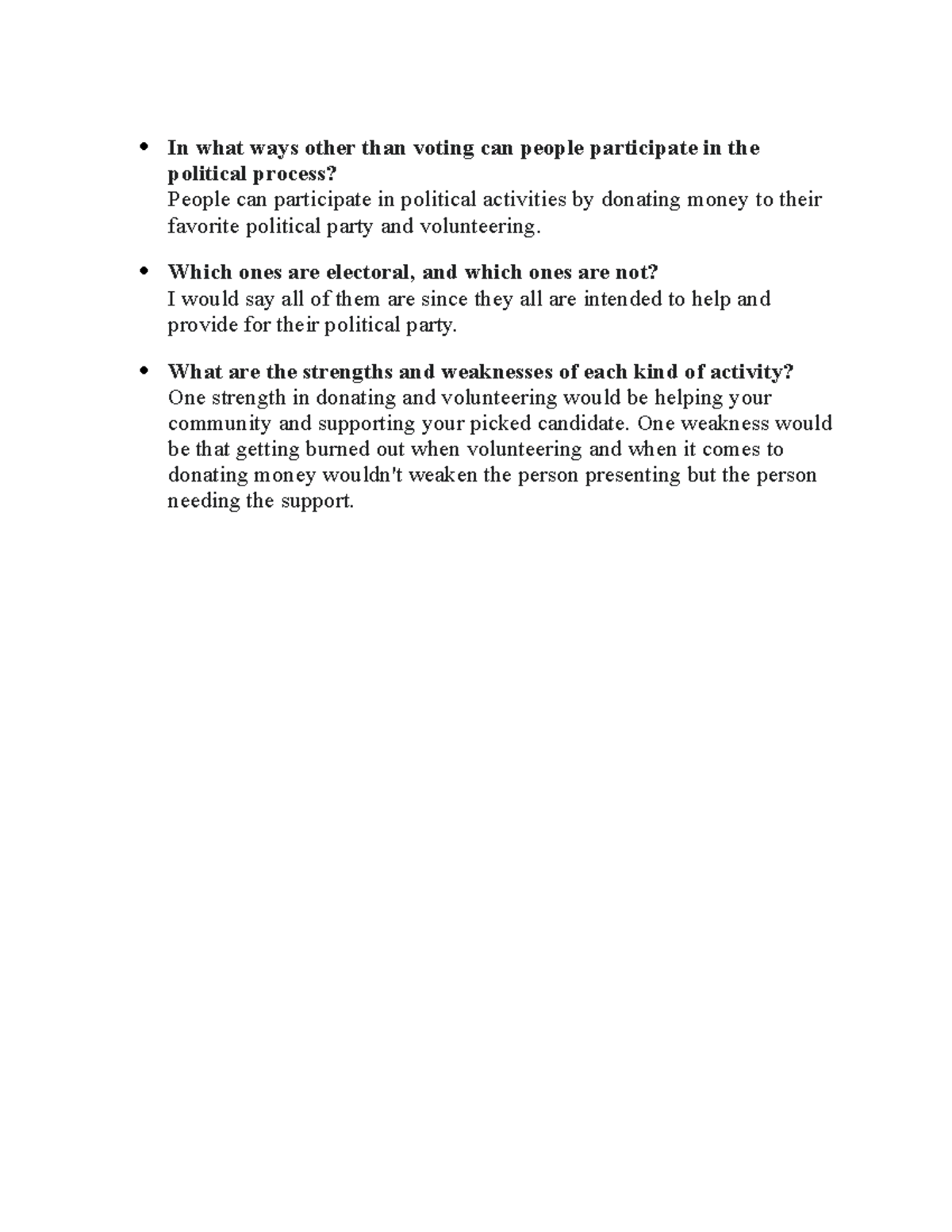 How we do participate - In what ways other than voting can people ...