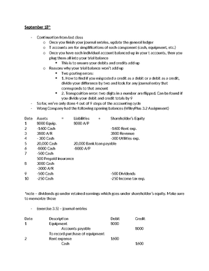 September 25th - accounting - September 25th AJE for Income Our last ...
