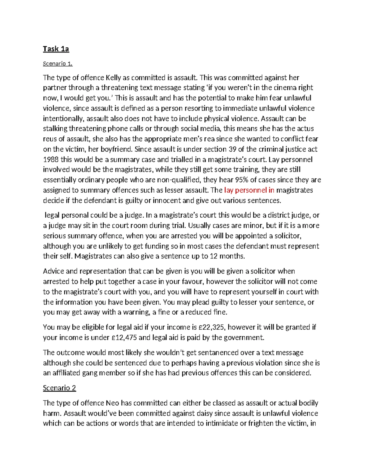 A Level Law Paper 2 (Tort) Breakdown - Paper 2 - Tort Content ...
