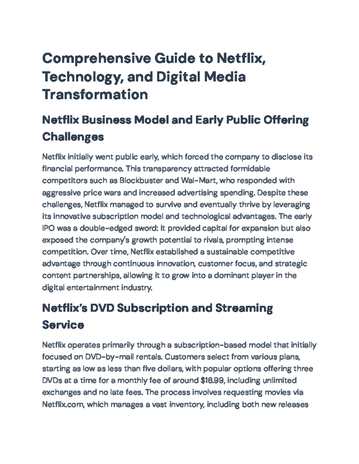 Strategic Evolution and Challenges of Netflix's Digital Model ...