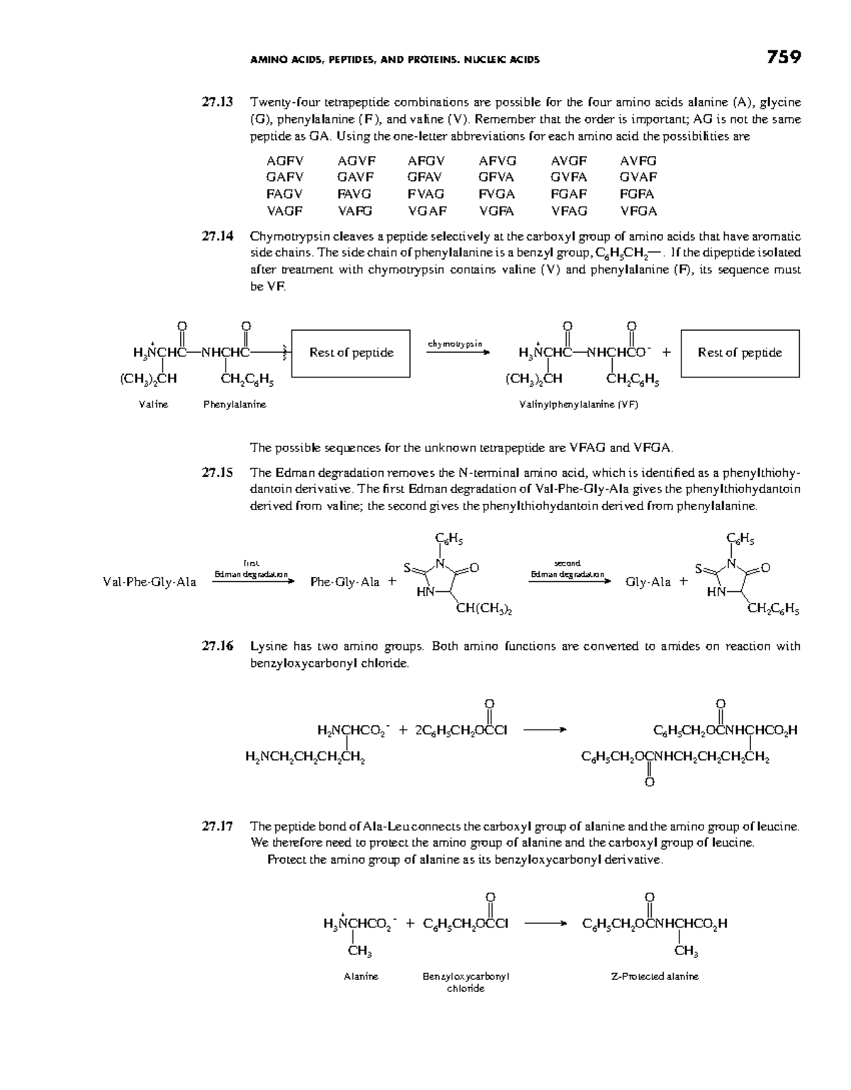 Organic Chemistry 764: Amino Acids, Peptides, and Proteins Overview ...