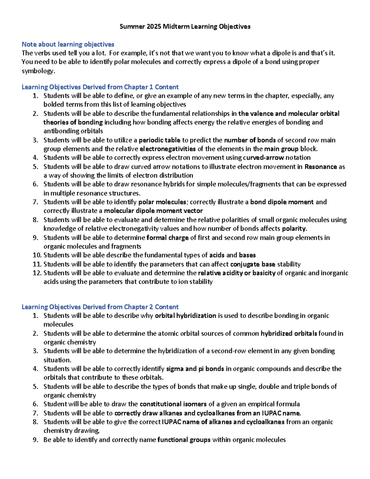 Summer 2025 Midterm Exam Learning Objectives (Ch 1-6 + SY) - Studocu