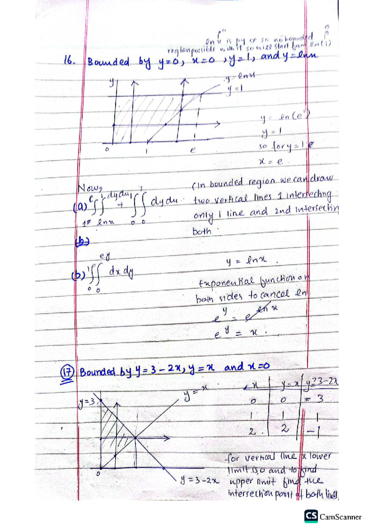 Ex 15.2 Q19-24: Bounded Regions & Integration Techniques Notes - Studocu
