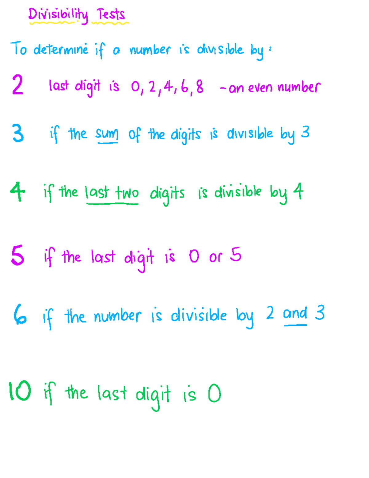 Lesson 3: Divisibility Tests and Criteria for Numbers - Studocu